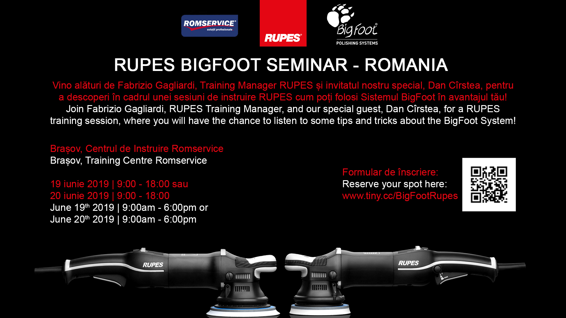 RUPES BigFoot Seminar - Romania - Rupes tools