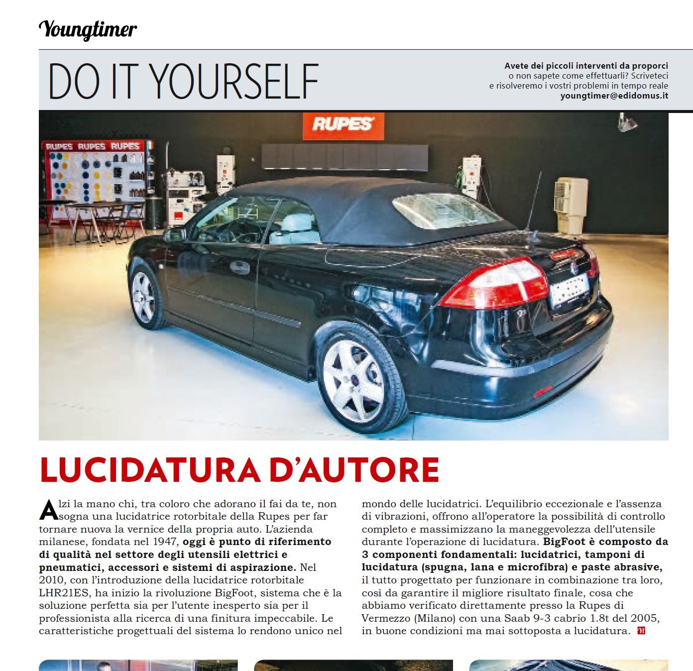 Lucidatura D'Autore | Articolo su rivista Youngtimer - Rupes tools